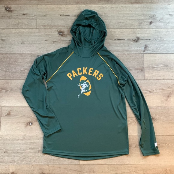 STARTER | Shirts | Mens Starter Green Bay Packers Hooded Drifit Shirt ...